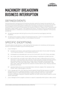 Machinery Breakdown Business Interruption Wording - JVC Insurance